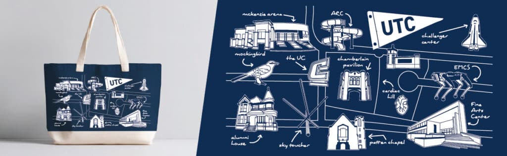 UTC Campus Map Tote Bag | UTC Giving
